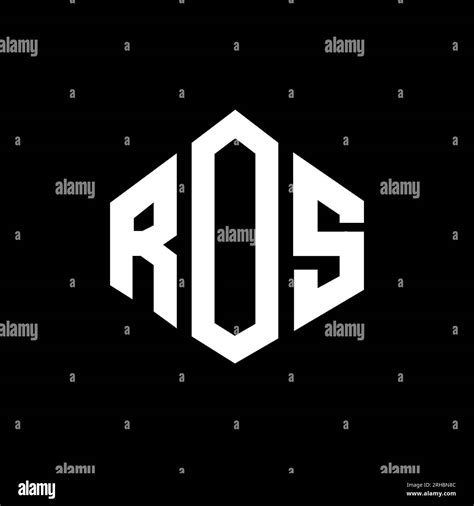ros letter logo design with polygon shape ros polygon and cube shape
