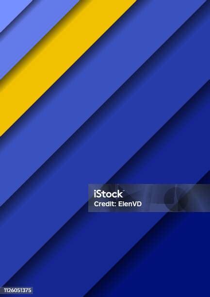 종이 절단 한 노란색 밴드 블루 레이어 시트 하나는 다른 대각선 그림자와 3d 추상 배경 배너 배너 포스터 인사장 Papercut 레이아웃 벡터 일러스트입니다 3차원 형태에