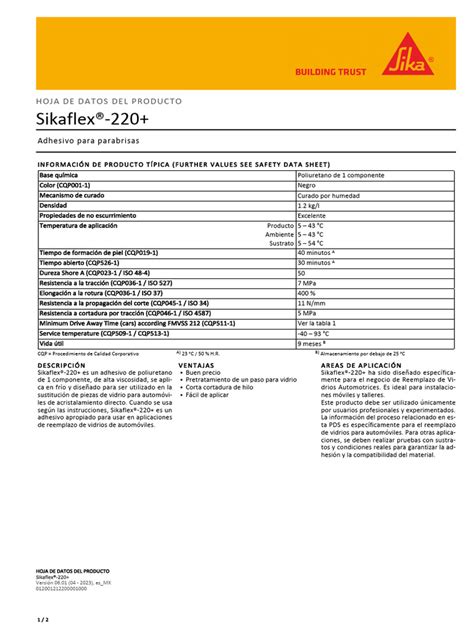 Pds Sikaflex 220 Plus Pdf