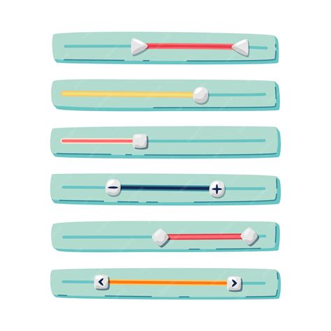 premium vector hand drawn user interface sliders collection