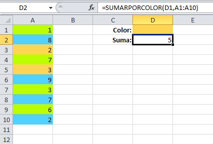 Sumar Celdas De Un Mismo Color En Excel Image To U