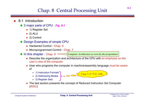 Chap 8 Central Processing Unit