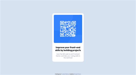 Frontend Mentor Qr Code Component Using Html Css And Flexbox Coding