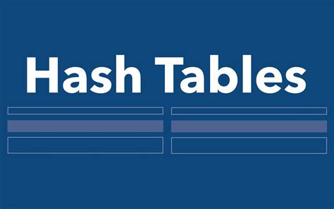 Хэш таблицы