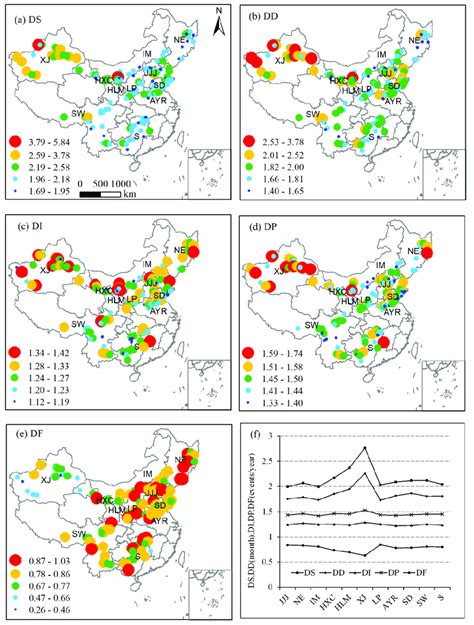 Spatial Patterns Of Drought Severity Ds Drought Duration Dd Download Scientific Diagram