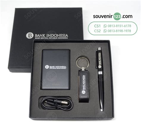 Souvenir Bank Indonesia Gift Set Power Bank USB Pulpen Berupa Powerbank Vivan VPB H5 5