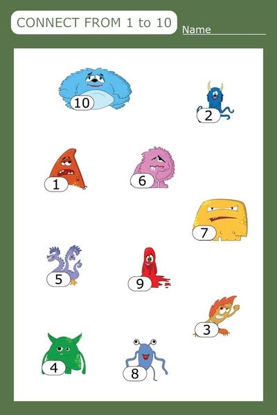 2 Counting 1 Through 10 Coloring Pages Stock Vectors And Vector Art