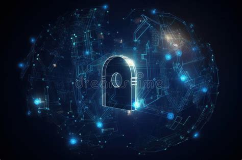 Secure Your Tech With Lock On Abstract Background Cyber Security