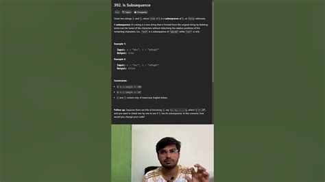 Leetcode 392 Is Subsequence Problem Explained In Tamil Karthi Stucks