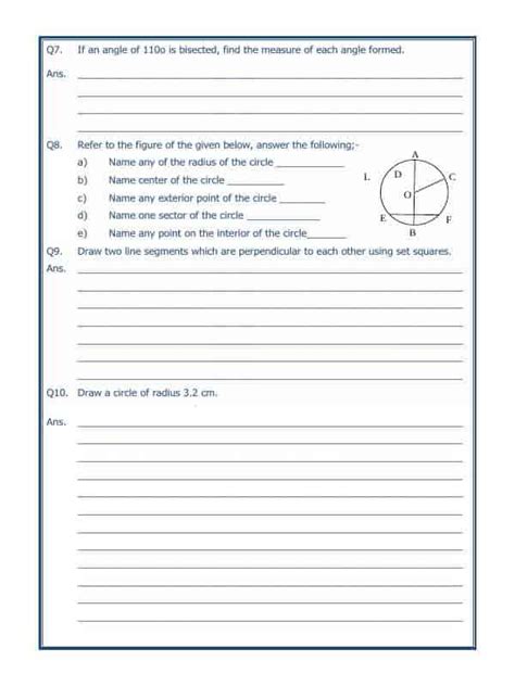 A2zworksheets Worksheet Of Practical Geometry 01 Geometry Maths
