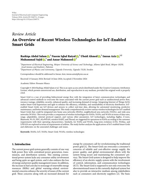 Pdf An Overview Of Recent Wireless Technologies For Iot Enabled Smart