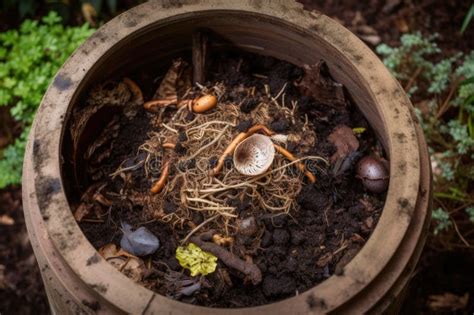 Composter Using Worms To Break Down Organic Matter And Turn It Into