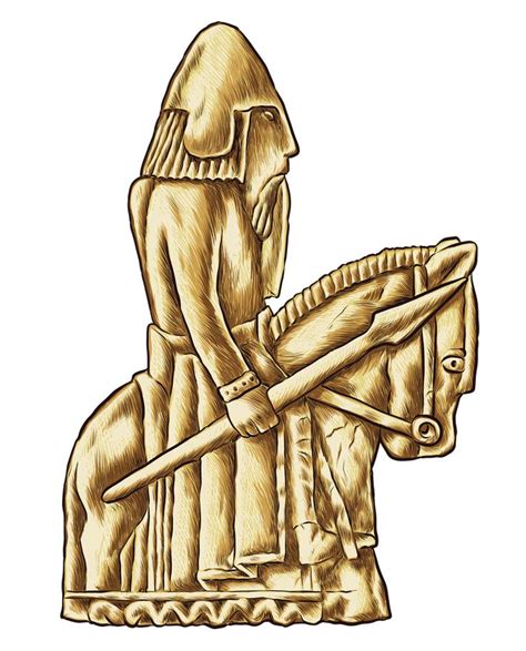 Daring Cavalier The Lewis Chessmen Knight Design By Holymayo Art