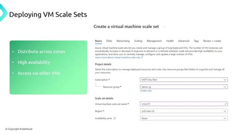 Deploying Virtual Machine Scale Sets Kodekloud Notes