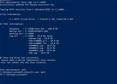 Active Directory Database Move NTDS Move Active Directory
