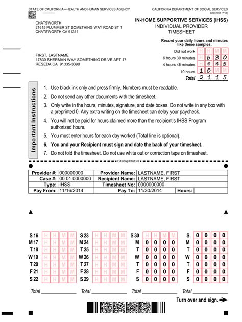 Ihss Timesheet Generator Complete With Ease Airslate Signnow