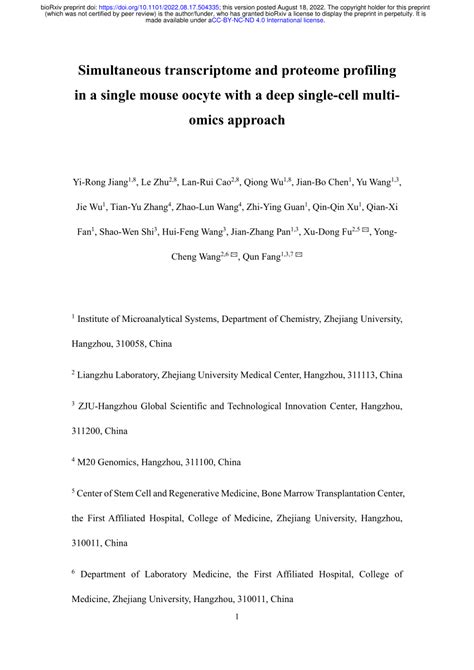 Pdf Simultaneous Transcriptome And Proteome Profiling In A Single