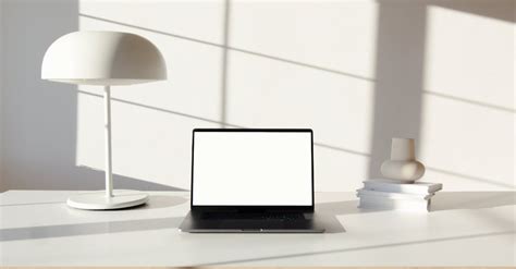 Copy Space 개념 그림자 기기 기술 기술 설정 깔끔한 깨끗한 노트북 단순한 디스플레이 디자인 디지털 램프 망 매끄러운 맥 맥북 모니터