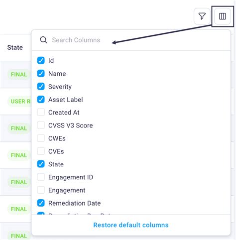 Search Sort And Filter Tables The Netspi Platform