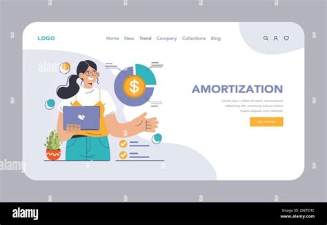 Amortization And Depreciation Web Or Landing Calculating The Value For Business Assets Over
