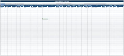 Mitgliederverwaltung Vorlage Für Excel Alle Meine Vorlagende