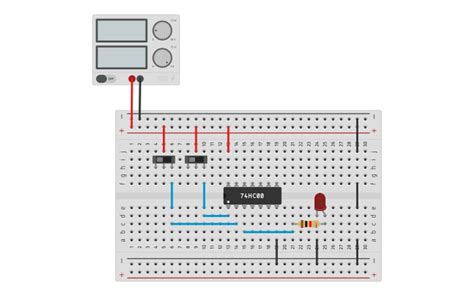 Circuit Design Compuerta Nand Tinkercad