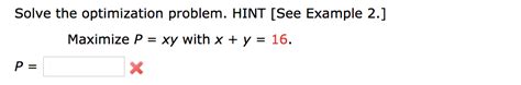 Solved Solve The Optimization Problem Hint See Example 2