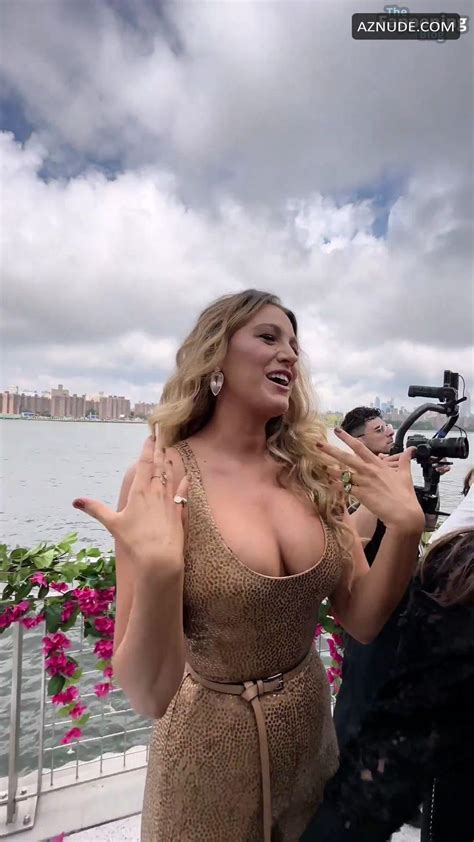 blake lively sizzles in sexy gold outfit at michael kors event aznude