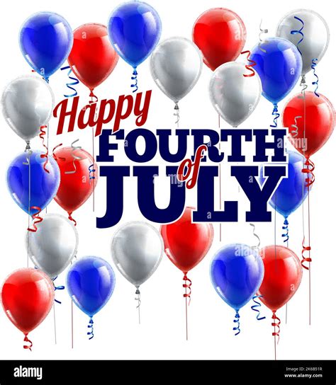 Fourth Of July American Flag Balloons Design Stock Vector Image And Art