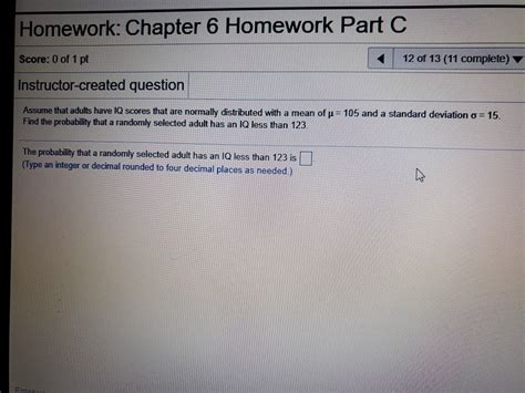Solved Homework Chapter 6 Homework Part C Score 0 Of 1 Pt
