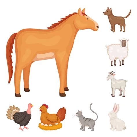 Farm Animal Set — Stock Vector © Nem44a 7224414