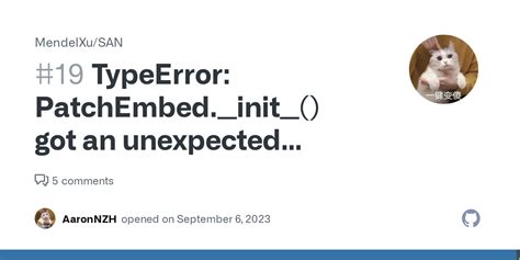 Typeerror Patchembedinit Got An Unexpected Keyword Argument
