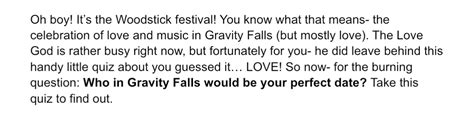 Who In Gravity Falls Would Be Your Perfect Date A Fanmade Quiz 3