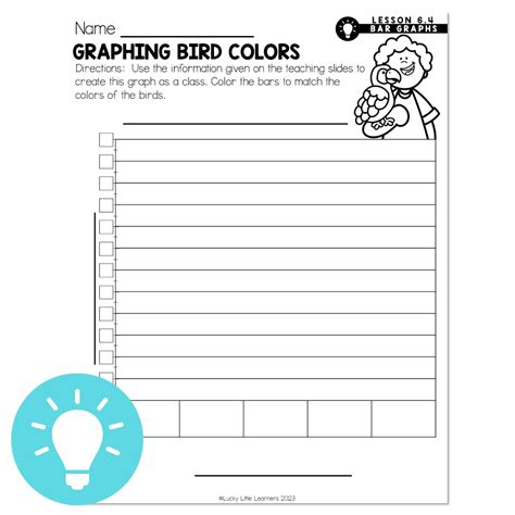 Lucky To Learn Math Lesson 64 Read And Create Bar Graphs Mini Lesson Graphing Bird