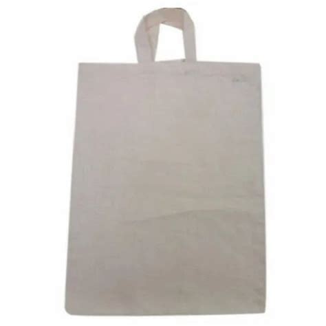 Off White Loop Handle Plain Cotton Bag Capacity Upto 6 Kg Size