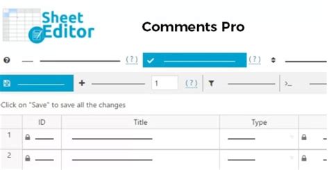 Wp Sheet Editor Comments Pro 1126 Wp Themes And Plugins
