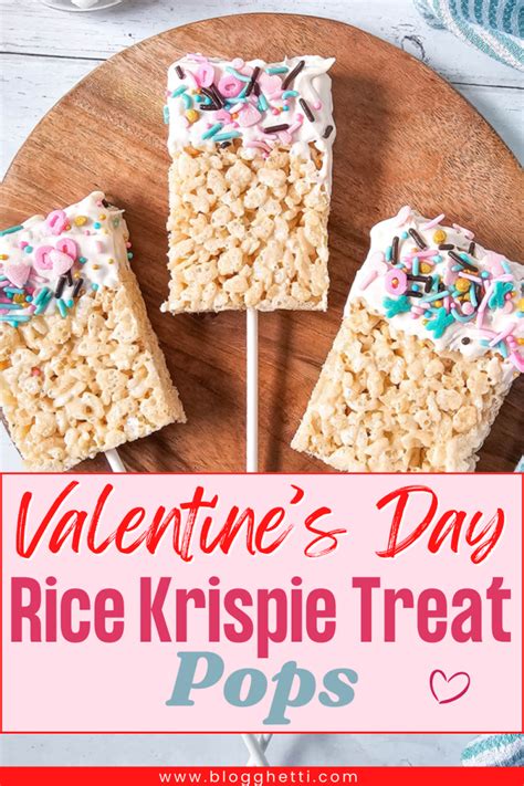 Valentines Day Rice Krispie Treat Pops