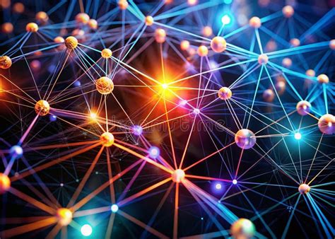 Visualizing The Intricate Web Of Digital Connections An Abstract Network Design Illustrating