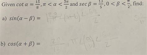 Solved Given cotα π
