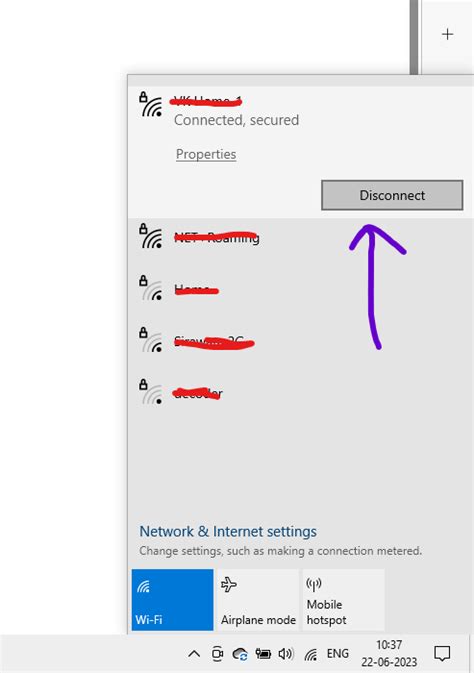 Windows 10 Is There Any Shortcut To Disconnect From An Internet