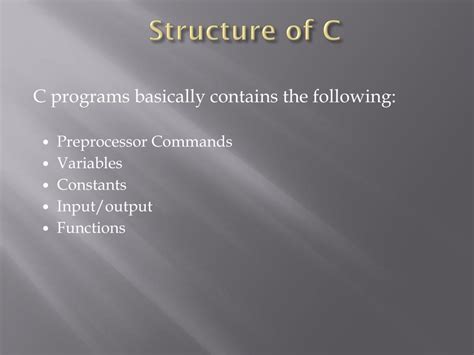 Ppt ‘c Programming Structures And Commands Powerpoint Presentation Id3640500