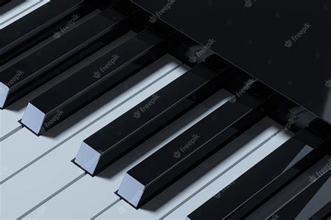 Premium Photo Piano Keys With Dark Background 3d Rendering