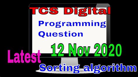 latest tcs digital coding question and solution with full explanation