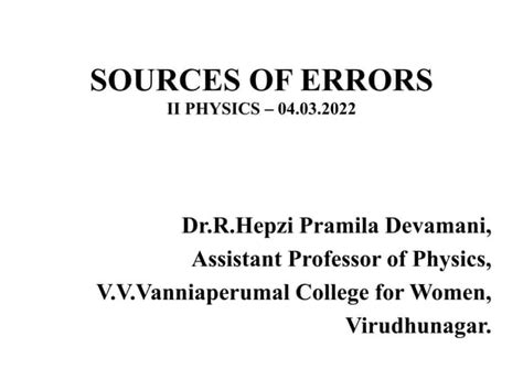 Error And Its Types Pptx