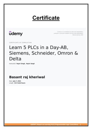 Report On PLC Traning PDF Operating Systems Computer Software And Applications