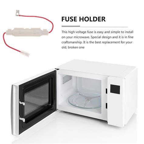 2 Pcs Microwave High Voltage Fuse Plastic Practica Grandado