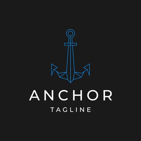 Premium Vector Line Art Anchor Logo Design Vector Template