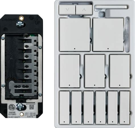 Control4® Keypad Dimmer Contemporary 240v Snow White Audiotech