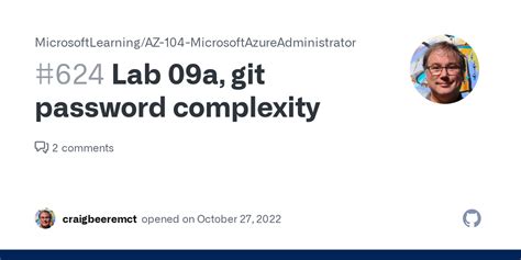 Lab 09a Git Password Complexity · Issue 624 · Microsoftlearningaz 104