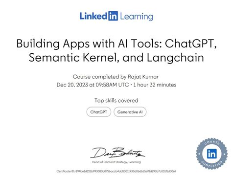 Rajat Kumar On Linkedin Ai Appdevelopment Chatgpt Semantickernel Langchain Innovation